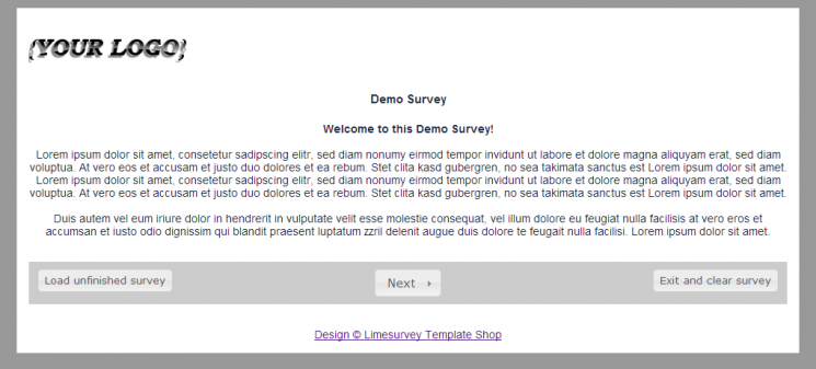 Limesurvey Template Basic Reloaded • Survey Consulting - The Limesurvey ...