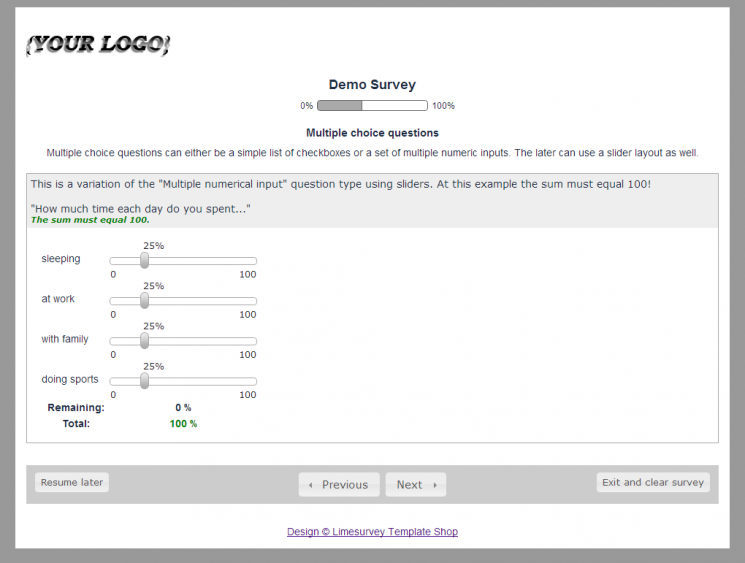 Limesurvey Template Basic Reloaded • Survey Consulting - The Limesurvey ...