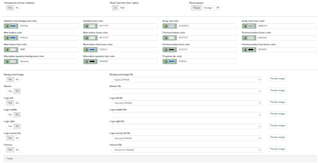 LimeSurvey Template Backy • Professional theme, easy to customize