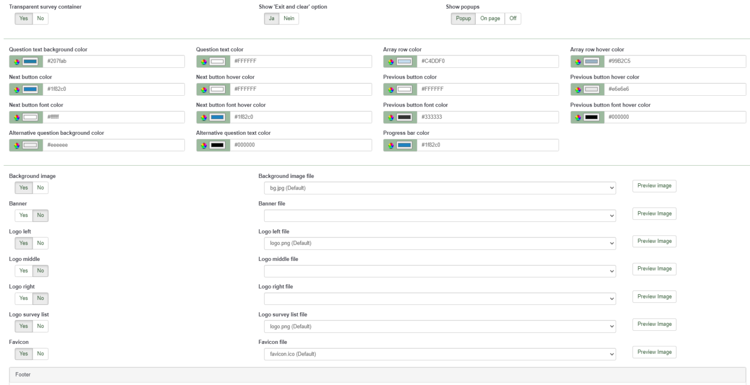 LimeSurvey Template Backy • Professional theme, easy to customize